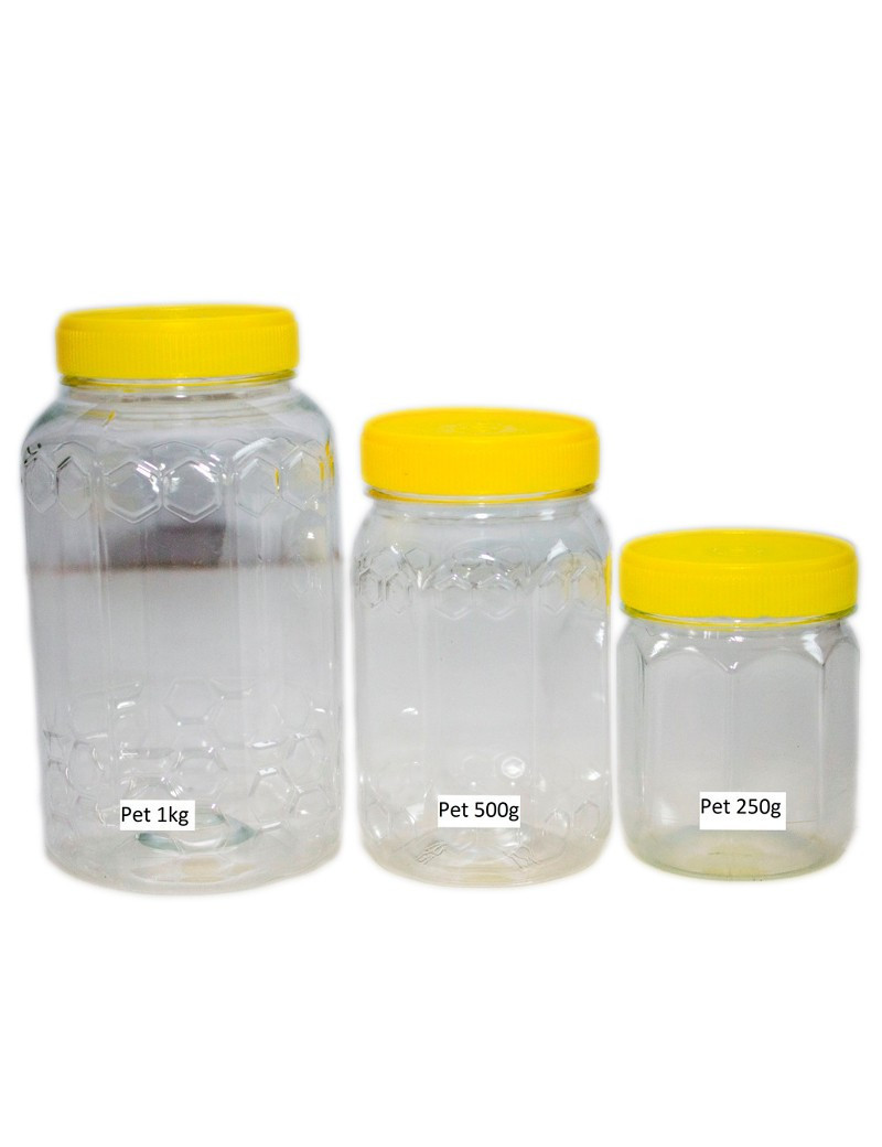 Borcan Hexagonal plastic 1Kg